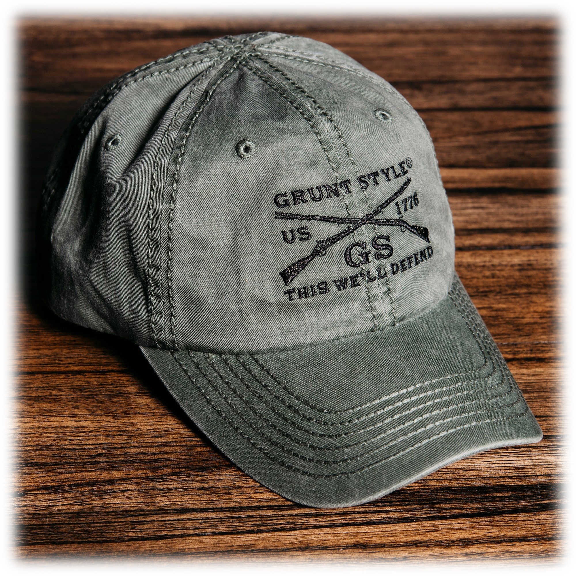 Grunt Style GS Vintage OD Green 6-Panel Cap | Bass Pro Shops